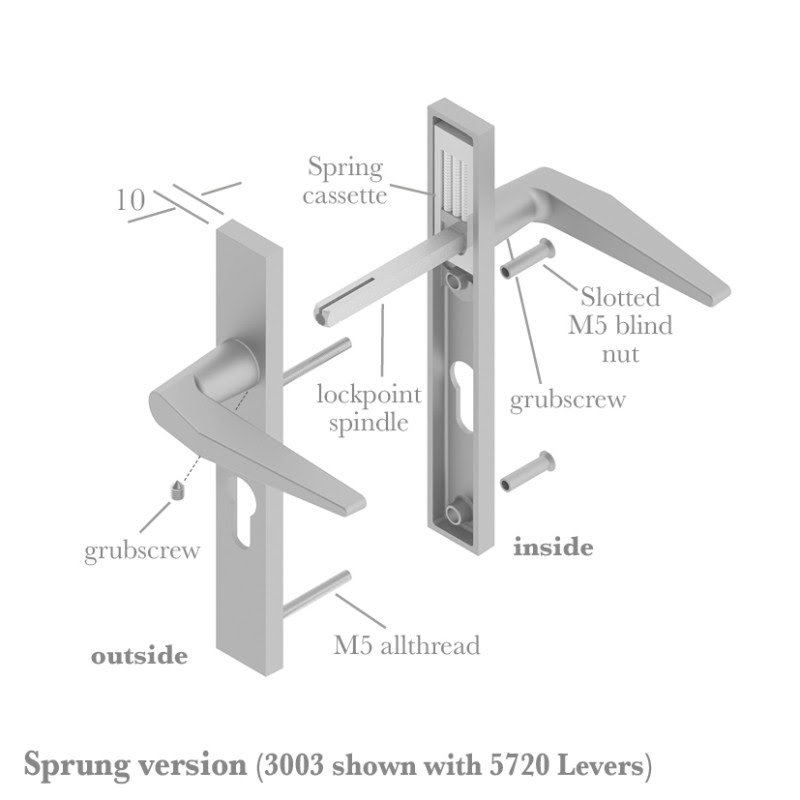 3003 Lever Set - Sprung | Frank Allart