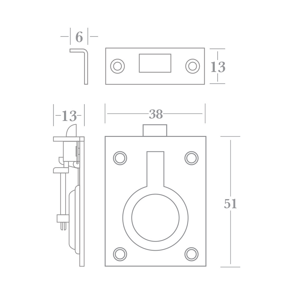1025 Flush Catch | Frank Allart