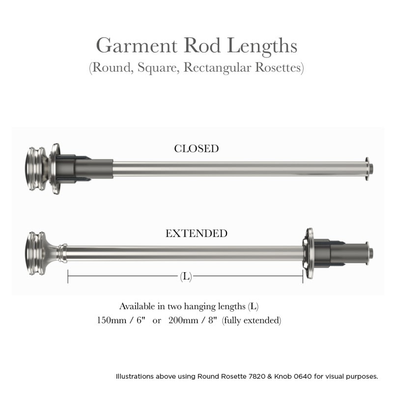 3218GR Garment Rod Rectangular Plate - Concealed Fix | Frank Allart