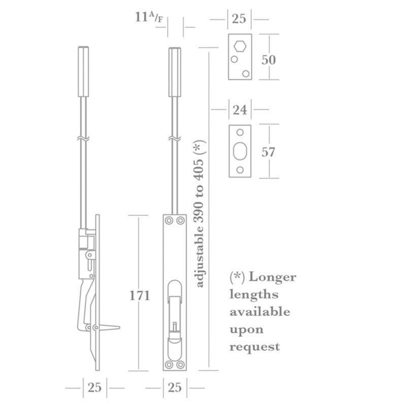 5644 Skeleton Flush Bolt | Frank Allart