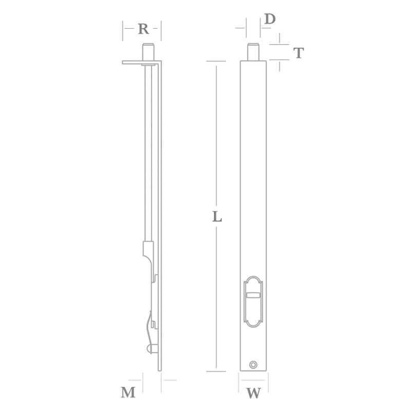 0443 Sunk Slide Flush Bolt | Frank Allart