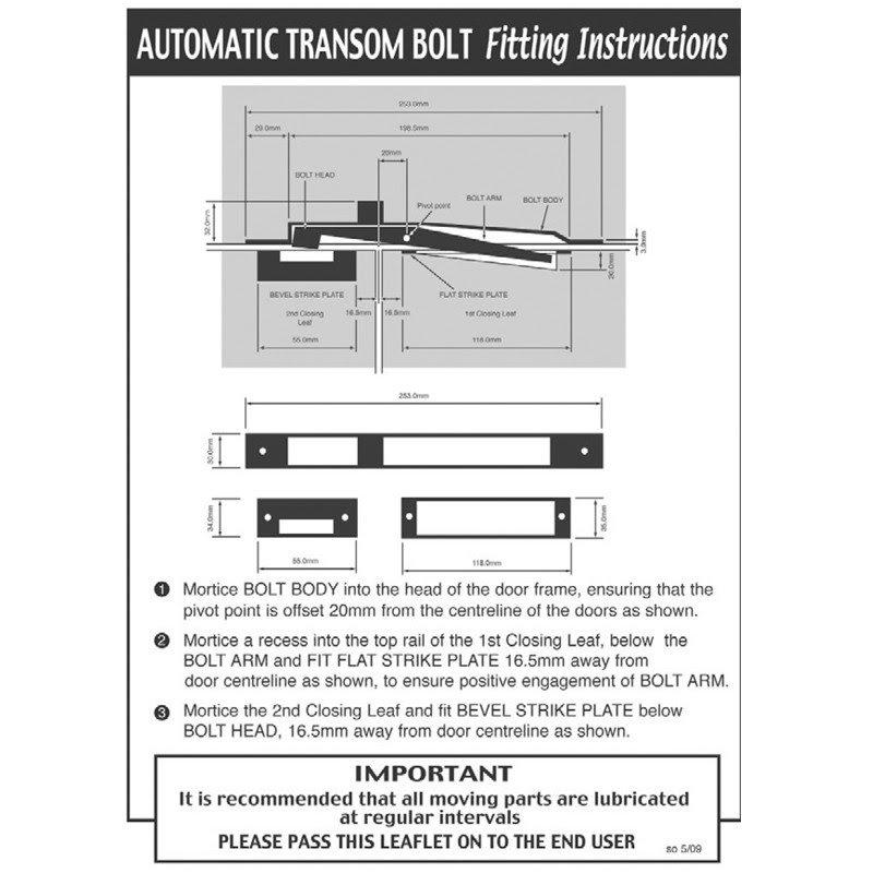 0460 Transom Bolt | Frank Allart