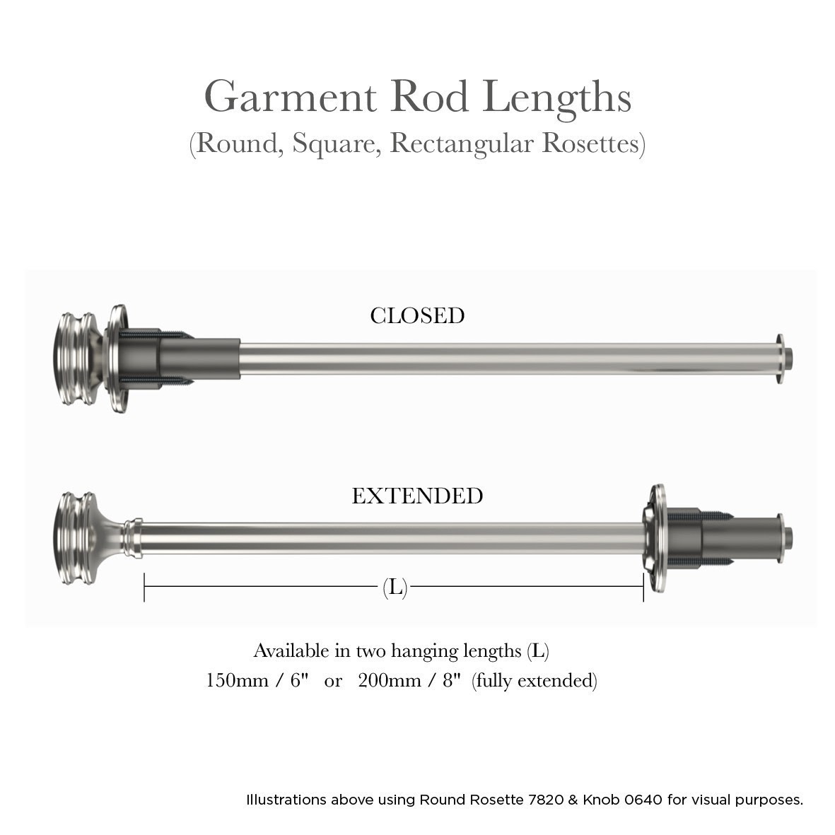 5118GR Garment Rod Rectangular Plate - Concealed Fix | Frank Allart