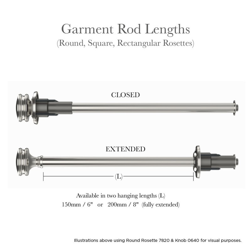 5118GR Garment Rod Rectangular Plate - Concealed Fix | Frank Allart