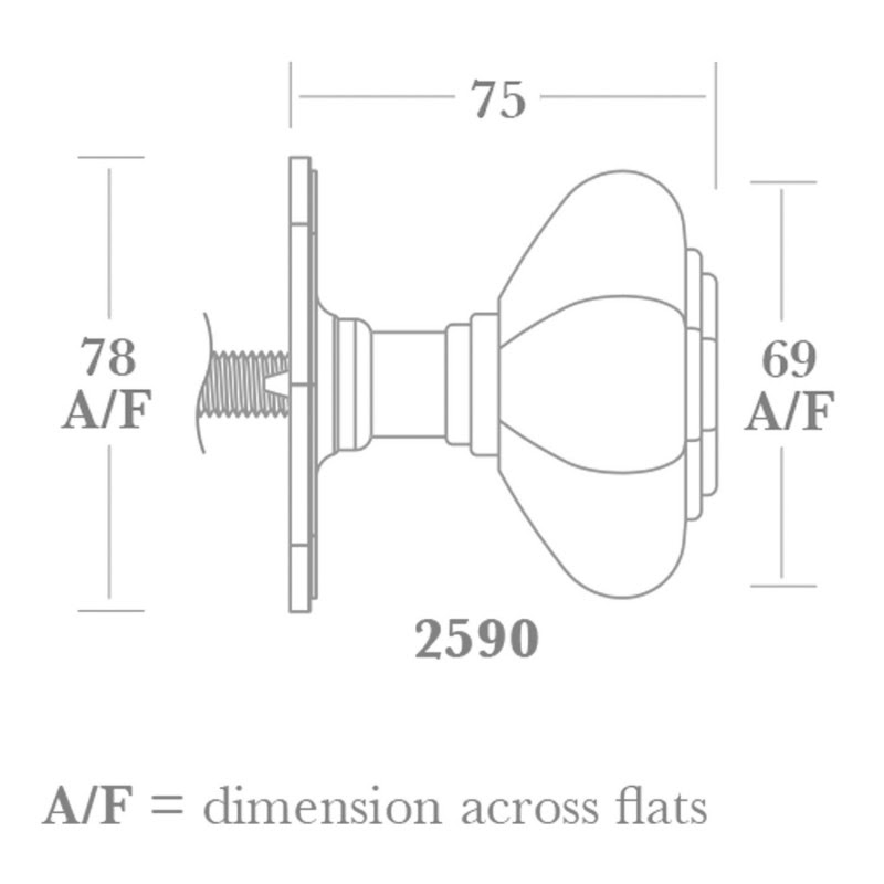 2590 Centre Door Knob | Frank Allart