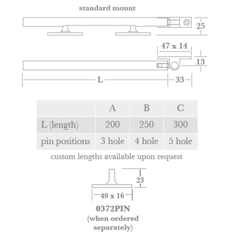 0382 Round Bar Stay | Frank Allart