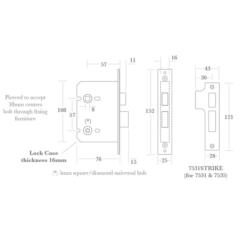 7535 Privacy Lock Set - Heavy Spring Single Action (Lever Strength ...